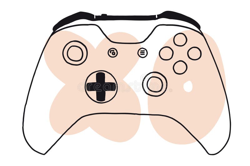 Game Controller in Hand-drawn Style Stock Vector - Illustration of push ...