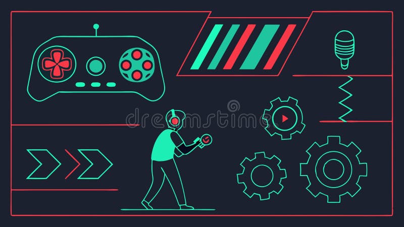 Game Controller and Icons, Gaming Interface, and Interactive Play ...