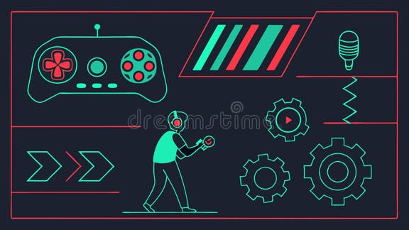 Game Controller and Icons, Gaming Interface, and Interactive Play ...