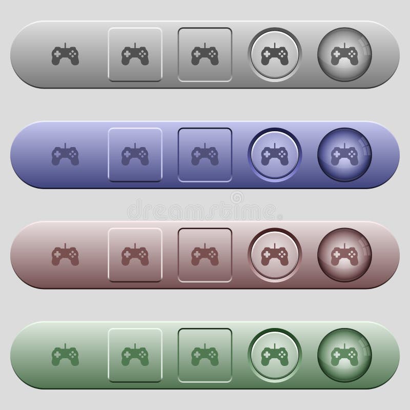 Game Controller Icons on Horizontal Menu Bars Stock Vector ...
