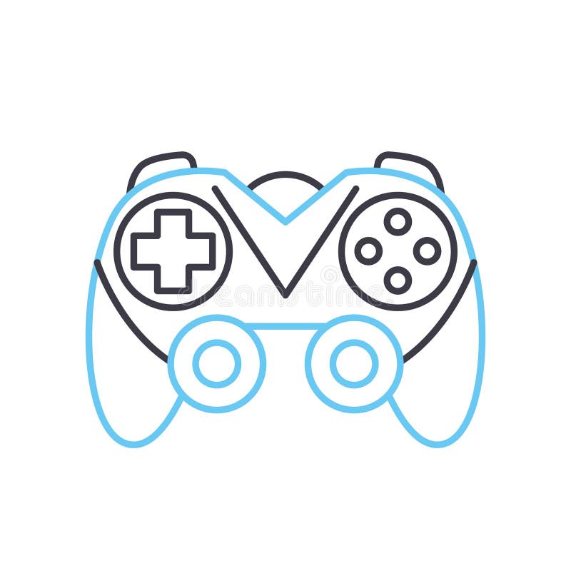 Game Controller Line Icon, Outline Symbol, Vector Illustration, Concept ...