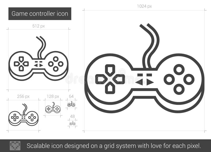 Game controller line icon. stock vector. Illustration of keypad - 94420601