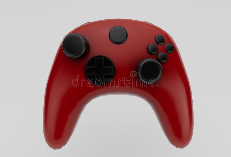 Game Controller Minimal 3d Rendering on White Background Stock ...