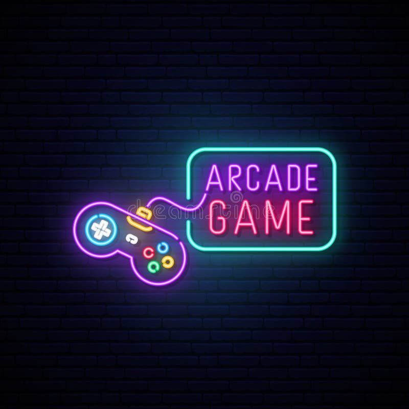 Neon Arcade Sign Stock Illustrations – 2,443 Neon Arcade Sign Stock ...