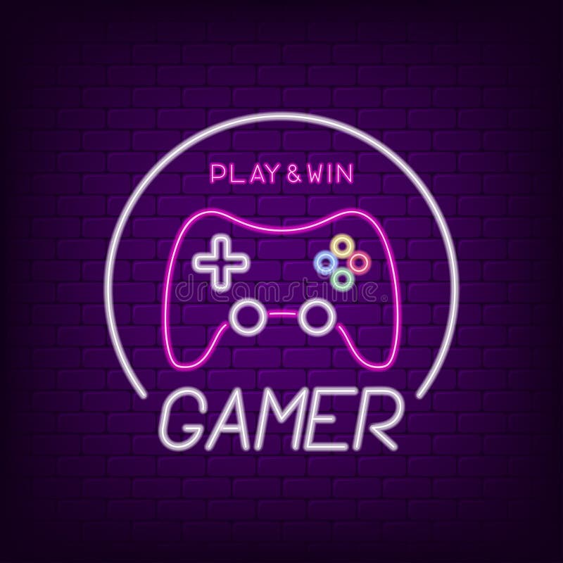 Pro Gamer Neon Sign Vector. Neon Gaming Design Template, Light Banner ...