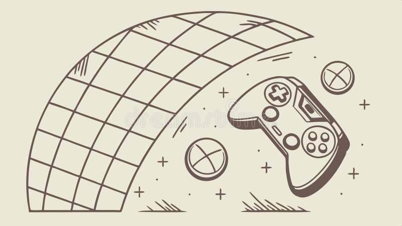 Game Controller Over Grid Pattern, Representing Gaming, Technology ...