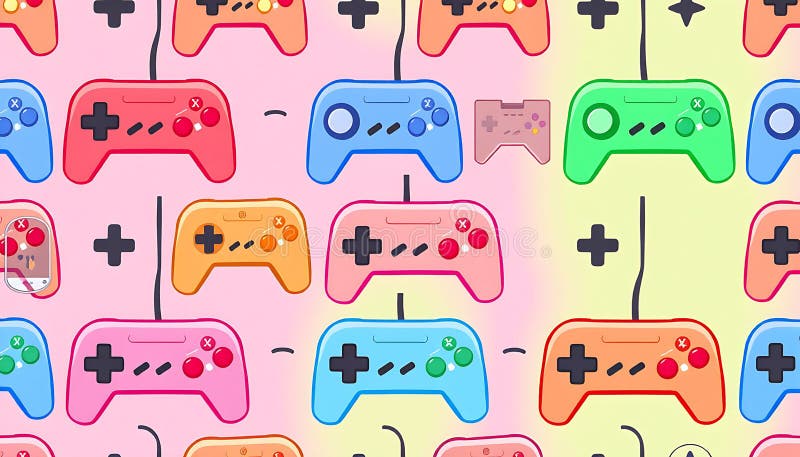 Game Controller Pattern Background, Gaming Theme, Stock Photo ...