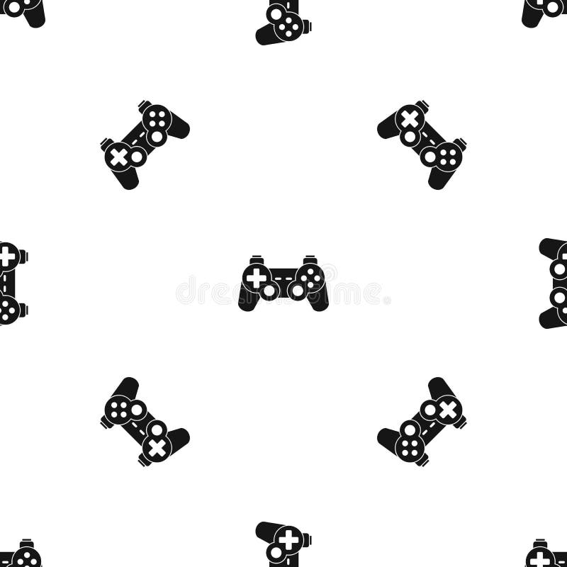 Game Controller Pattern Seamless Black Stock Vector - Illustration of ...