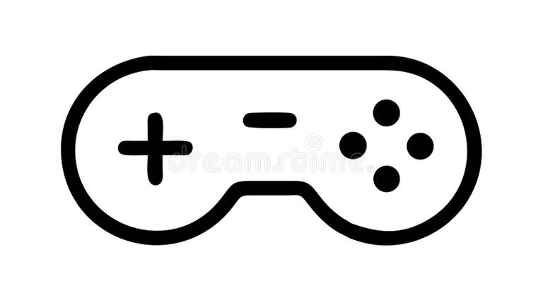 Game Controller with Plus Sign, for Add Game or Multiplayer, Vector ...