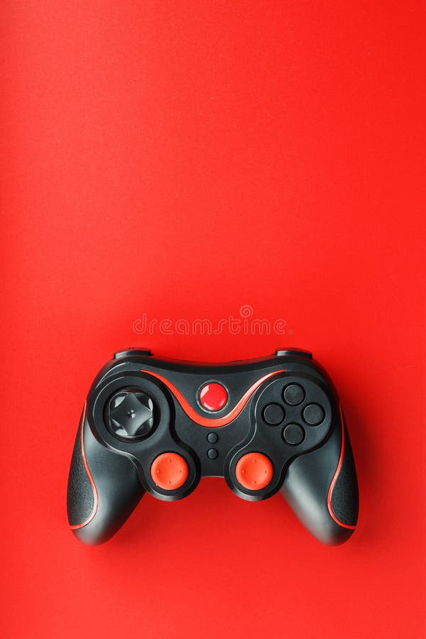 Game Controller Controller on Red Background. Device To Control and ...