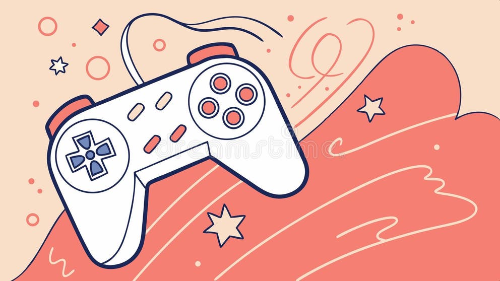 Game Controller Retro, Video Gaming and Classic Console Device Vector ...