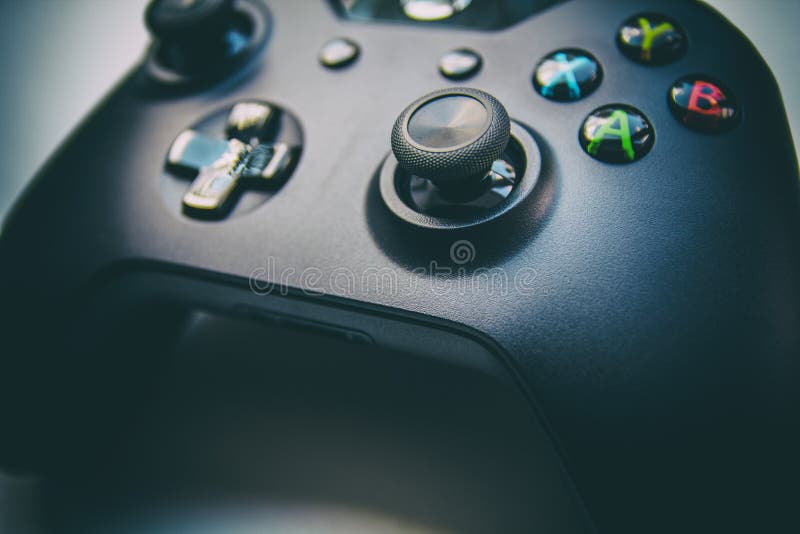 Game Controller - Side View Stock Image - Image of controller, view ...