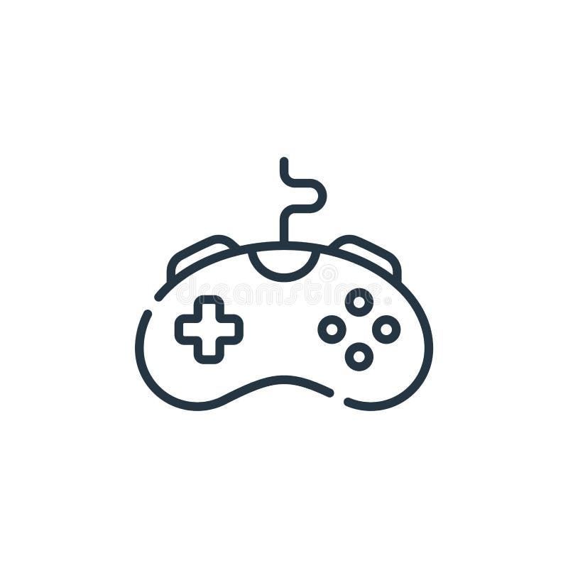 Game Controller Vector Icon Isolated on White Background. Outline, Thin ...