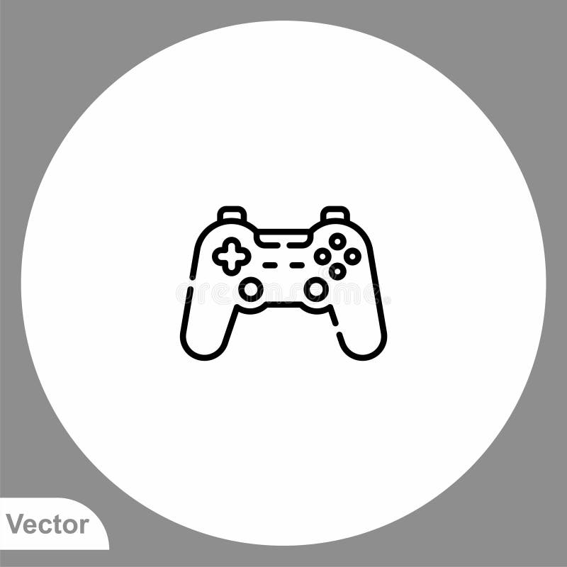 Game Controller Vector Icon Sign Symbol Stock Vector - Illustration of ...