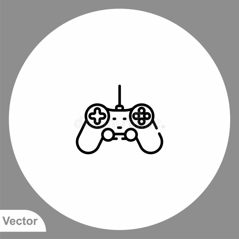 Game Controller Vector Icon Sign Symbol Stock Vector - Illustration of ...
