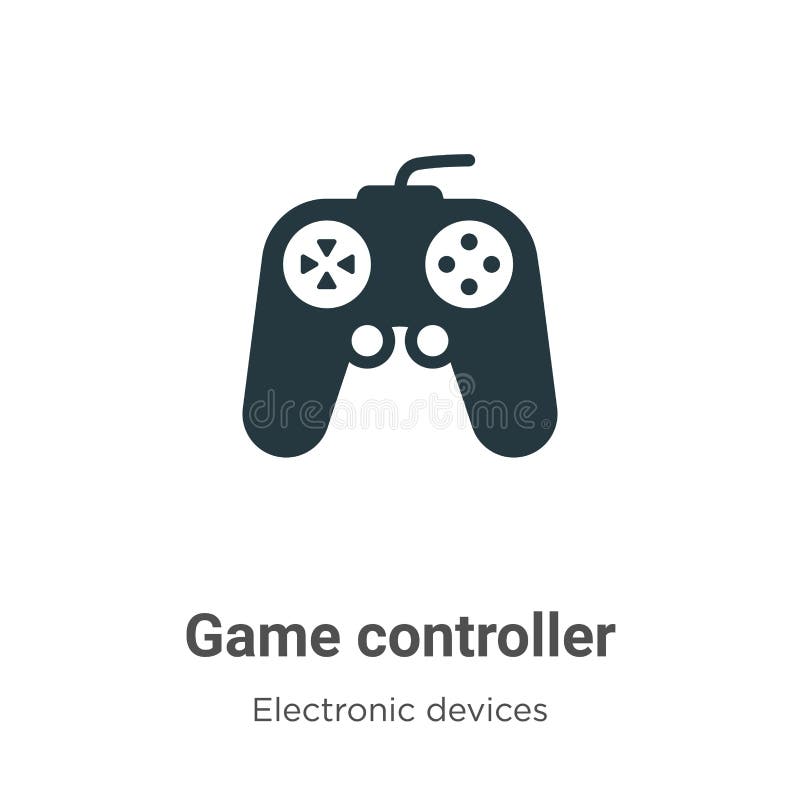 Game Controller Vector Icon on White Background. Flat Vector Game ...