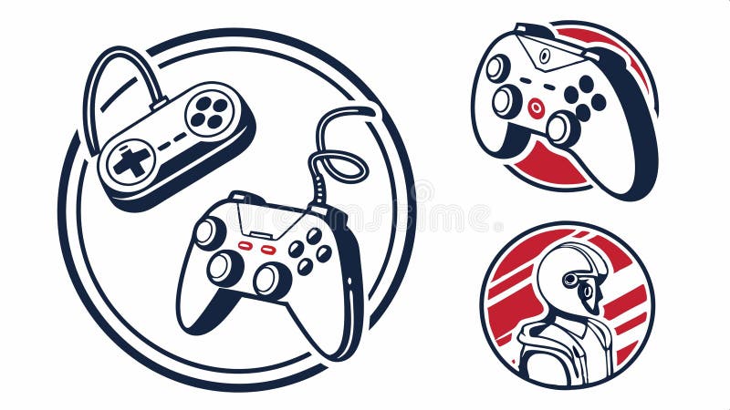 Game Controllers Set, Gaming and Entertainment Equipment Vector Design ...