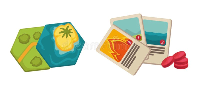 Game Cubes and Location, Rpg Playing Items Vector Stock Vector ...