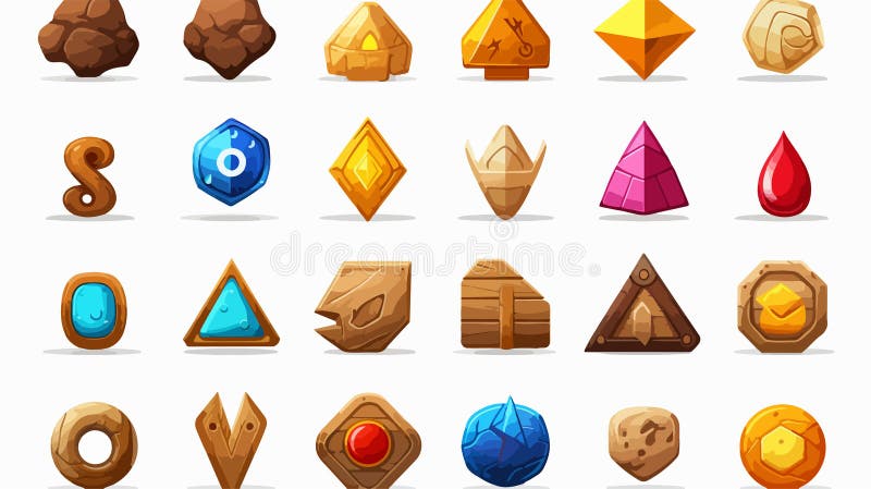 Game Cursor Icons Featuring a Vibrant and Diverse Stock Illustration ...