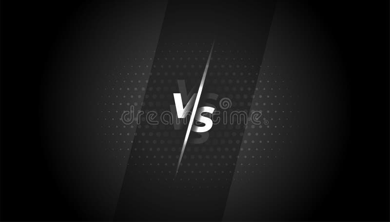 Game on! Dark Black Versus Banner for Esport Tournament Stock Vector ...