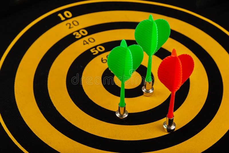 The Game of Darts, Darts on the Target. Stock Image - Image of person ...