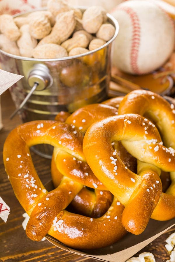 Game Day Snacks stock image. Image of loaf, pretzel, team - 88405163