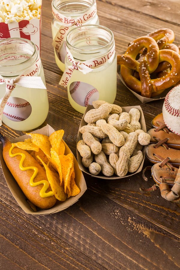 Game Day Snacks stock photo. Image of nuts, baseball - 88405242