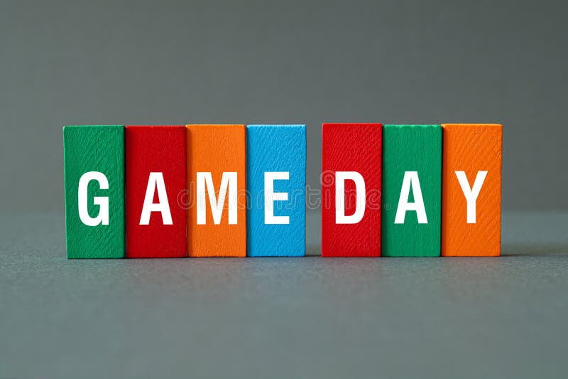 Game Day - Word Concept on Building Blocks, Text Stock Photo - Image of ...