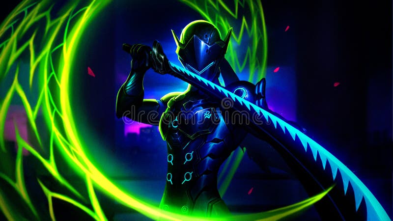 Game of Death Alien with Along Sword. Stock Photo - Image of game ...
