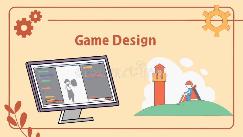 Game Design Screen, Digital Art and Interactive Media Vector Design ...