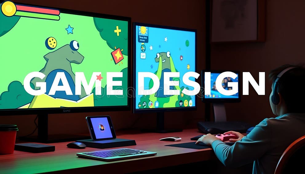 Game Design Studio, Creative Workspace and Technology, Stock Photo ...