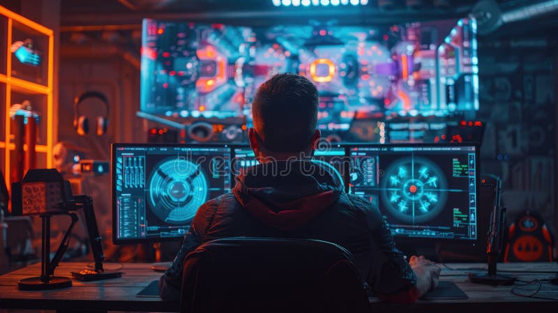 Game Developer with AI in Creative Workspace Stock Photo - Image of ...