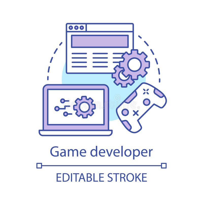 Game Developer Monitors Solid Icon. Development, Programmer Workplace Symbol, Glyph Style ...