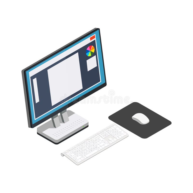 Game Development Computer Composition Stock Vector - Illustration of ...