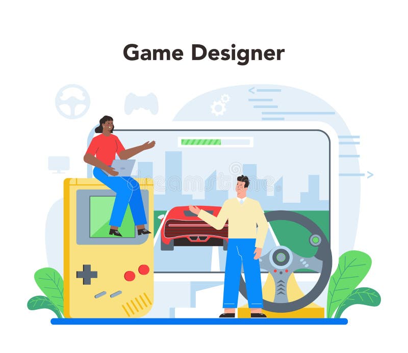 Game Development Concept Set. Creative Process of a Computer Video Game ...