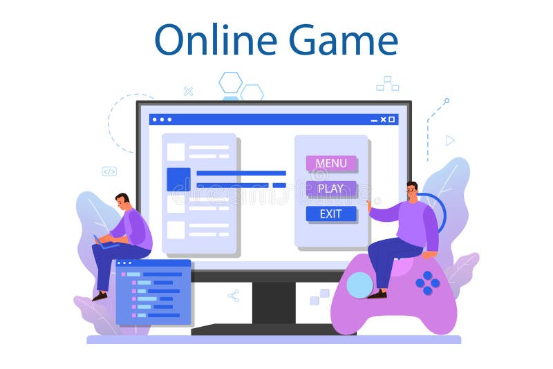 Game Development Online Service or Platform. Creative Process Stock ...
