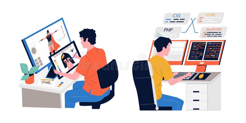Game Development People Programming Or Coding Video Gaming Script