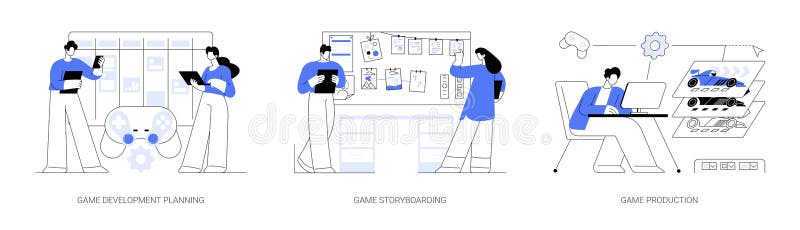 Game Development Process Abstract Concept Vector Illustrations. Stock ...