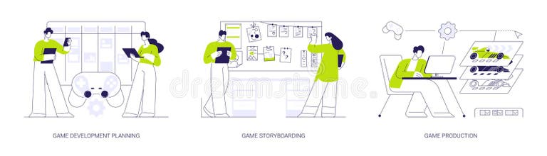Game Development Process Abstract Concept Vector Illustrations. Stock ...