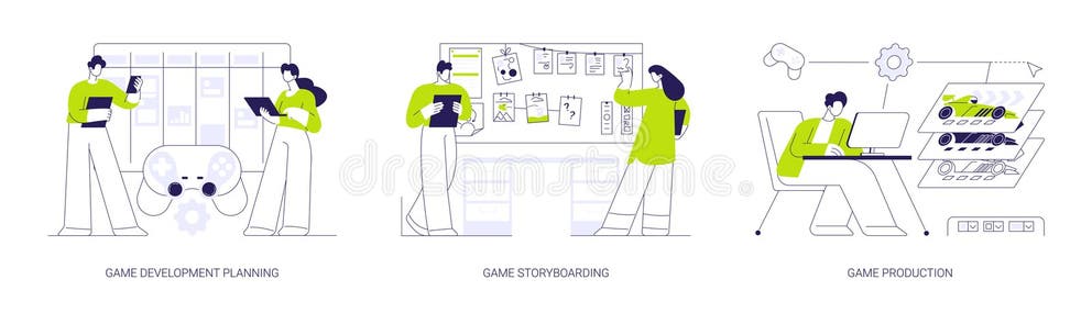 Game Development Process Abstract Concept Vector Illustrations. Stock ...