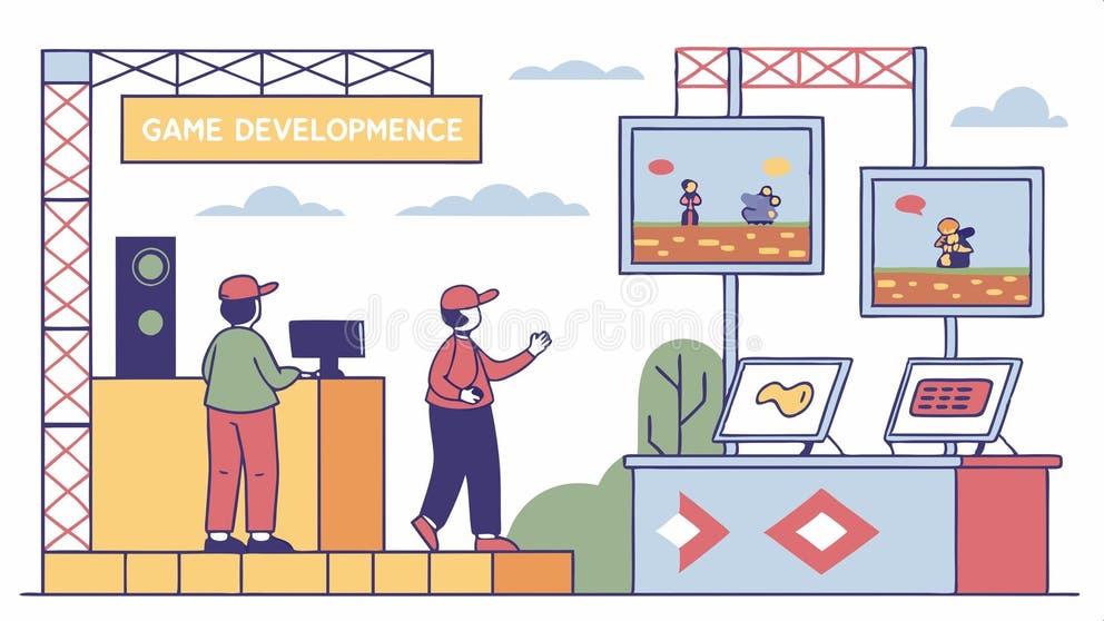 Game Development Studio Vector, Video Game Design, Software Development ...