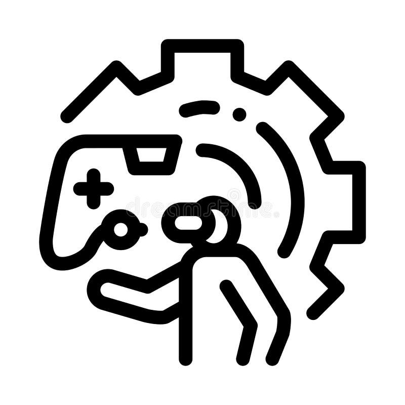 Game Development and Testing Icon Vector Outline Illustration Stock ...
