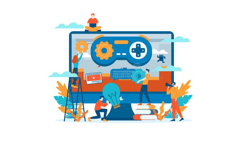 Game Upgrade Ui Vector Elements Design Stock Vector - Illustration of ...