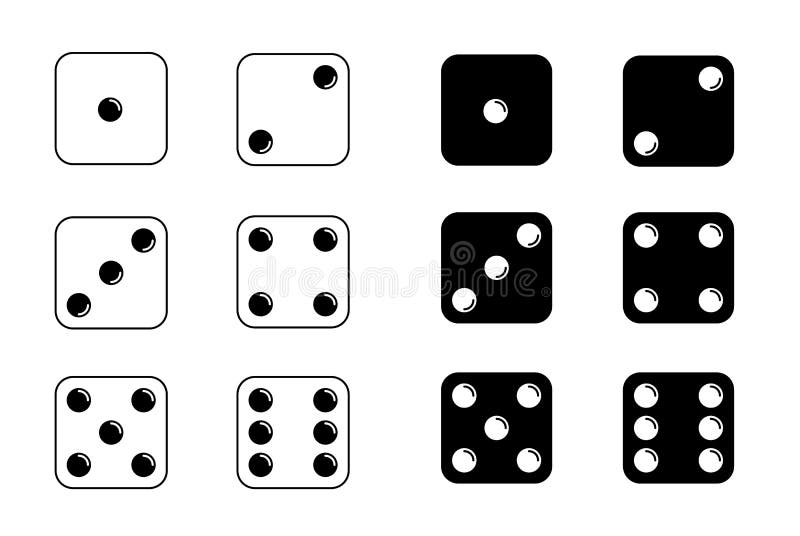 Game Dice. Set of Game Dice, Isolated on White Background. Dice in a ...