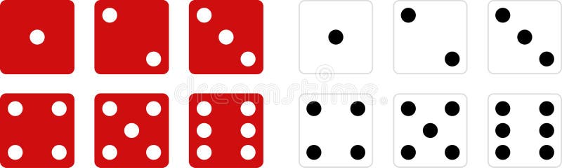 Game Dice. Set of Ludo Dices Collection from One To Six. Vector ...