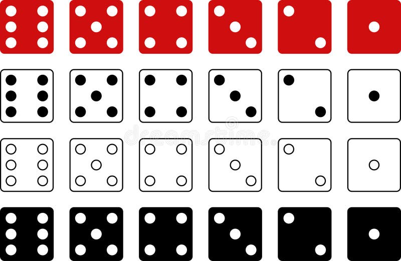 Game Dice. Set of Ludo Dices Collection from One To Six. Vector ...