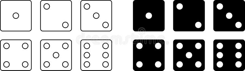 Game Dice. Set of Ludo Dices Collection from One To Six. Vector ...