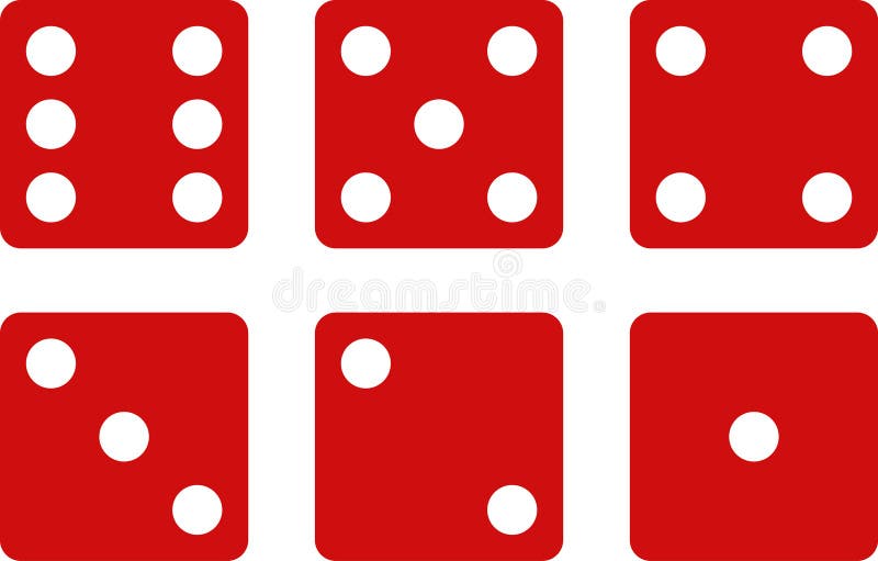 Game Dice. Set of Ludo Dices Collection from One To Six. Vector ...