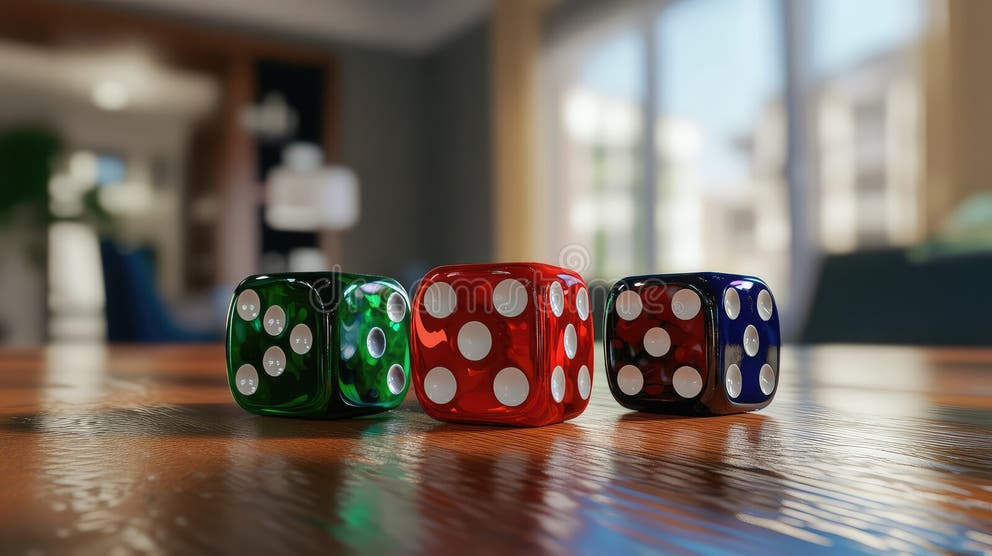 Game dice on table stock illustration. Illustration of sharpness ...