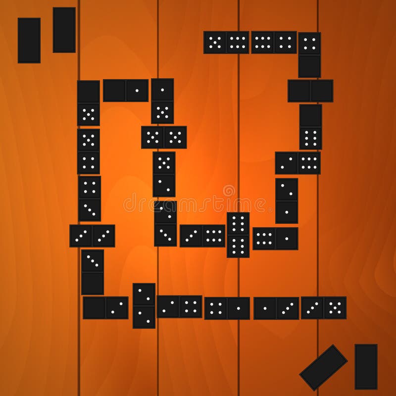 Game of dominoes stock vector. Illustration of casino - 52197098